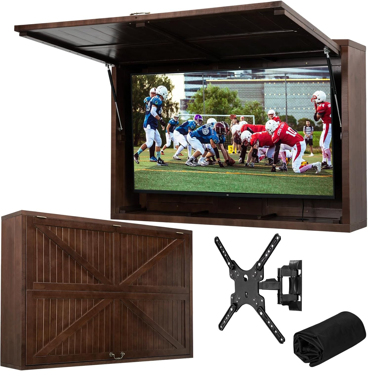 Amazon.com: Coperat Outdoor TV Enclosure, Solid Wood Outdoor Television ...