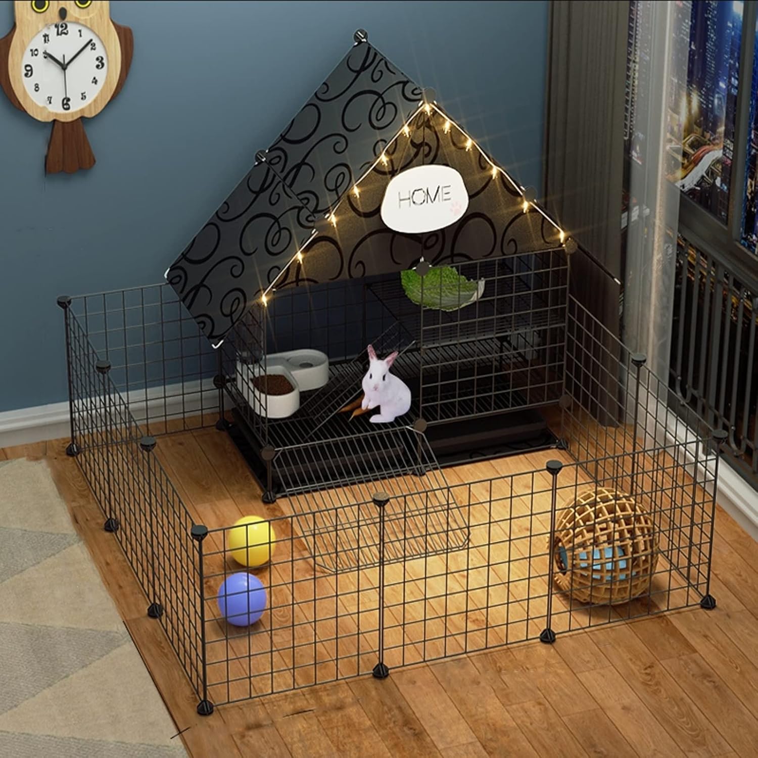 Jaula Conejo, Casita Conejo Recinto Para Conejos Con Techo Y Bandeja ...