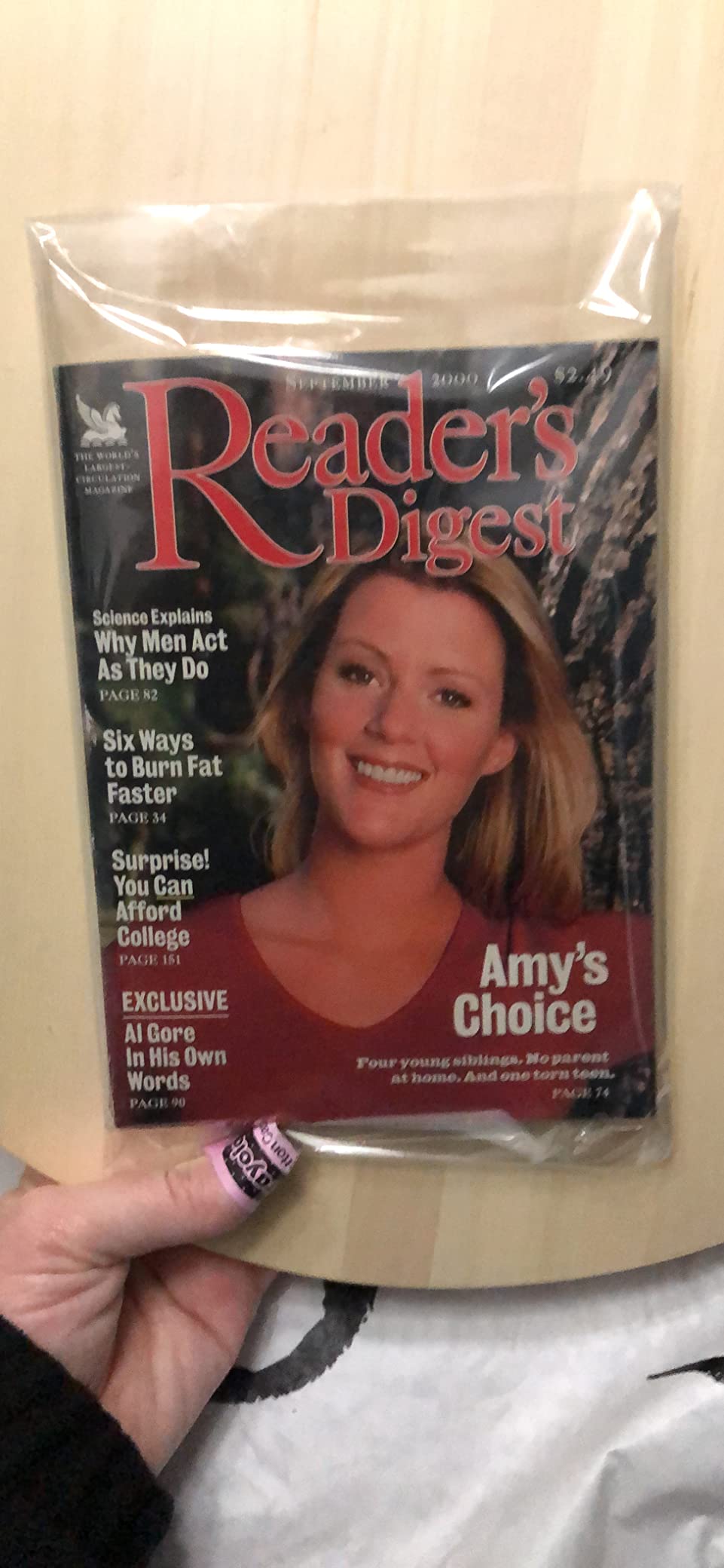 Reader's Digest September 2000 - Amy Waldroop, Burn Fat Faster, Al Gore ...