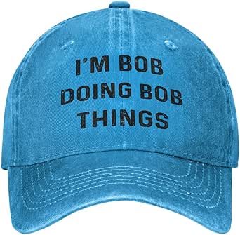 Im Bob Doing Bob Things Hat Men Baseball Cap Adjustable Hat Blue at ...