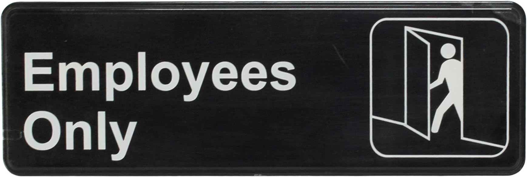 Amazon.com: Employees Only Sign (Brushed Aluminum 9 in x 3 in ...