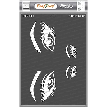 Amazon.com: FINGERINSPIRE Eye Stencils for Painting 11.7x8.3 inch Large ...