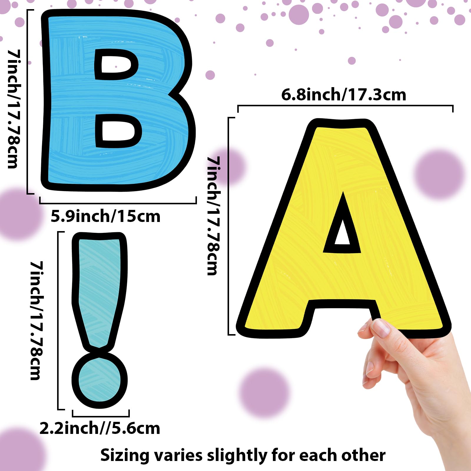 Snapklik.com : 150 PCS Large 7" Font Bulletin Board Letters And ...