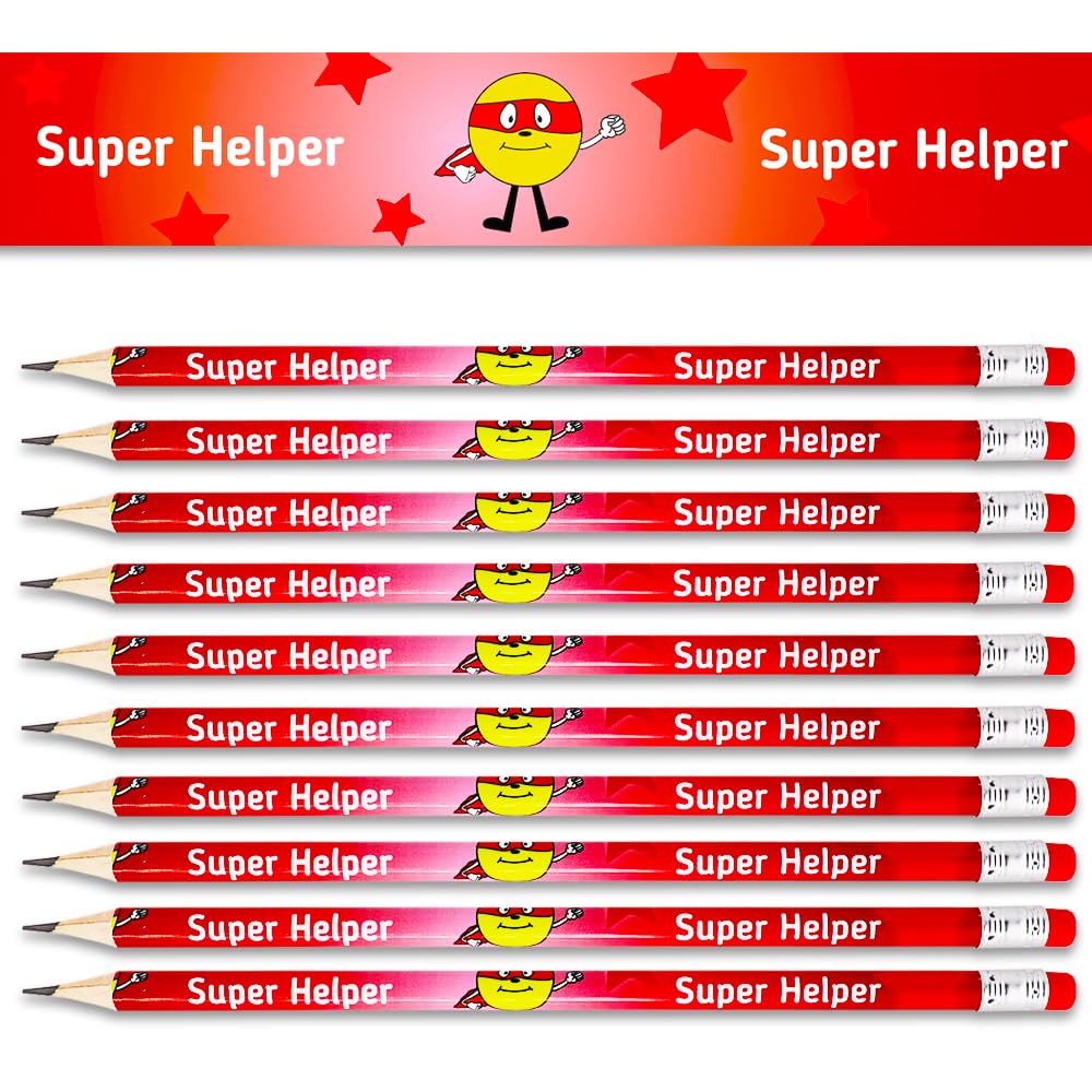 School Badge Store Award Pencil – Set of 10 (Super Helper) – BigaMart