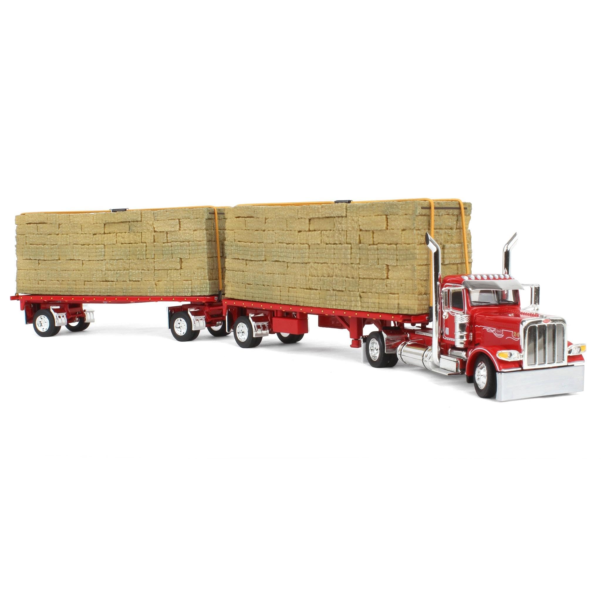 Snapklik.com : 1/64 Viper Red Peterbilt 389 28.5ft Utility Dual Hay ...