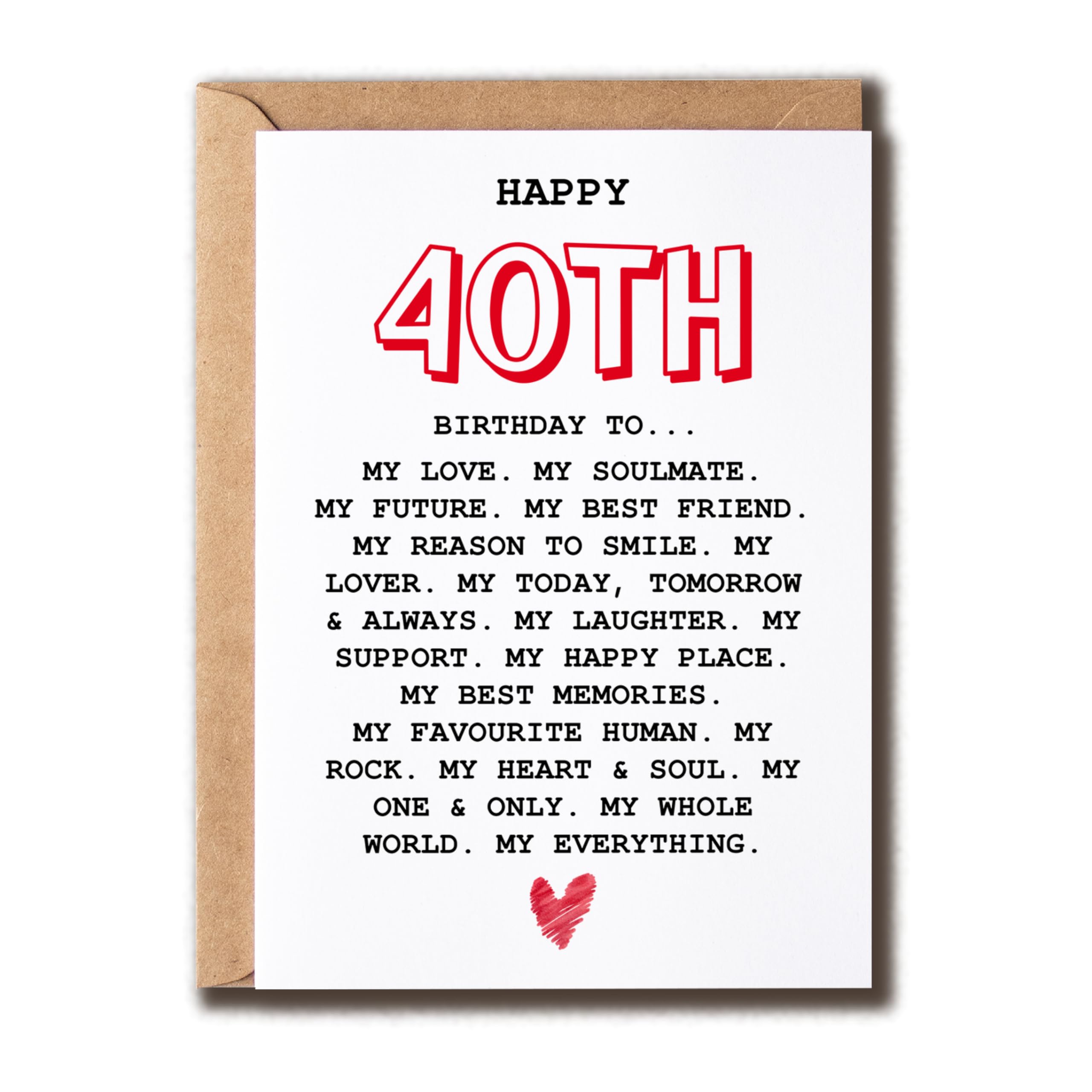Amazon.com : NTVShop My Everything Card - 40Th Birthday Card - Romantic ...