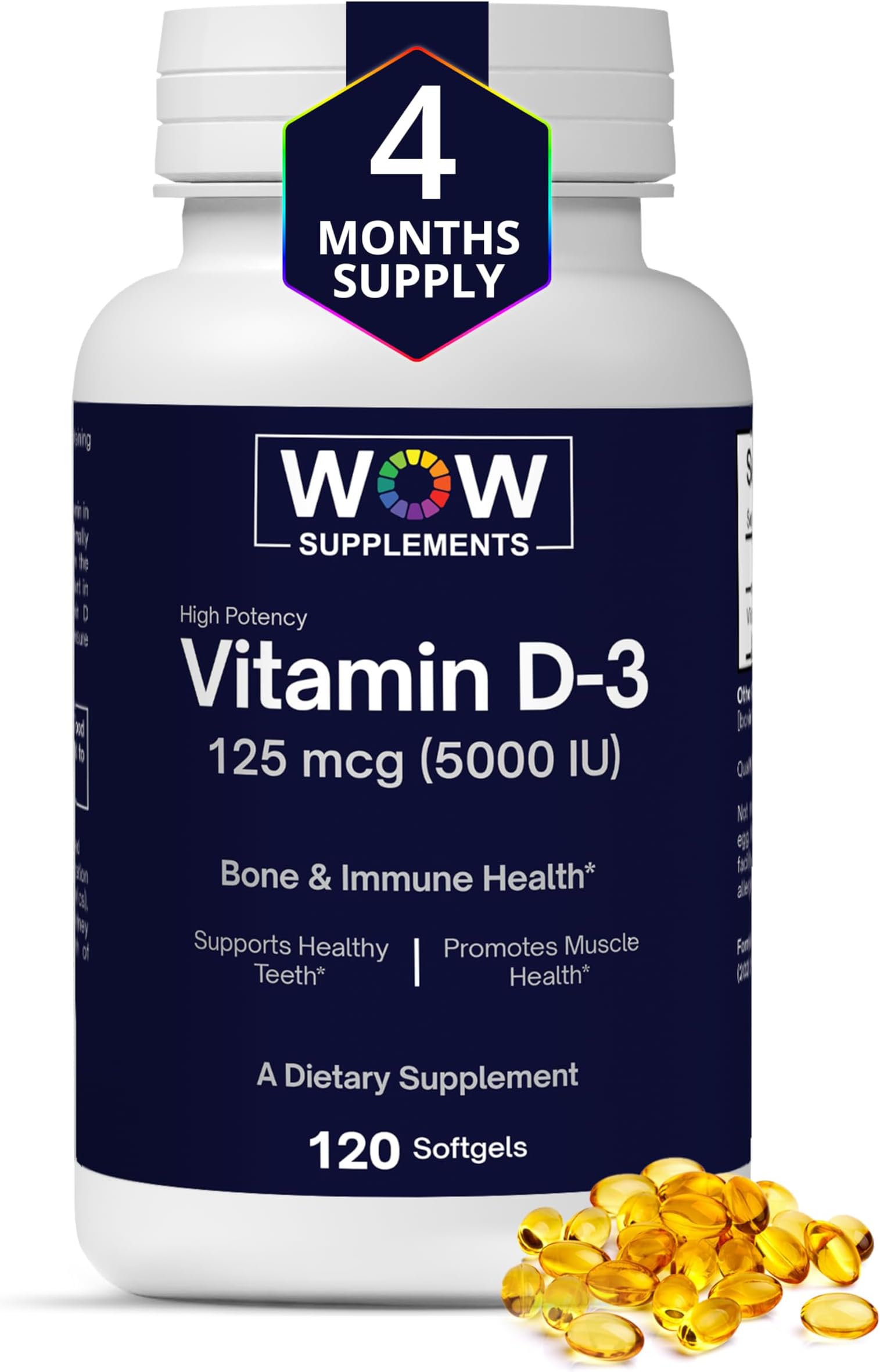 Amazon.com: Vitamin D3 5000 IU, 365 Easy-Swallow Softgels, High ...