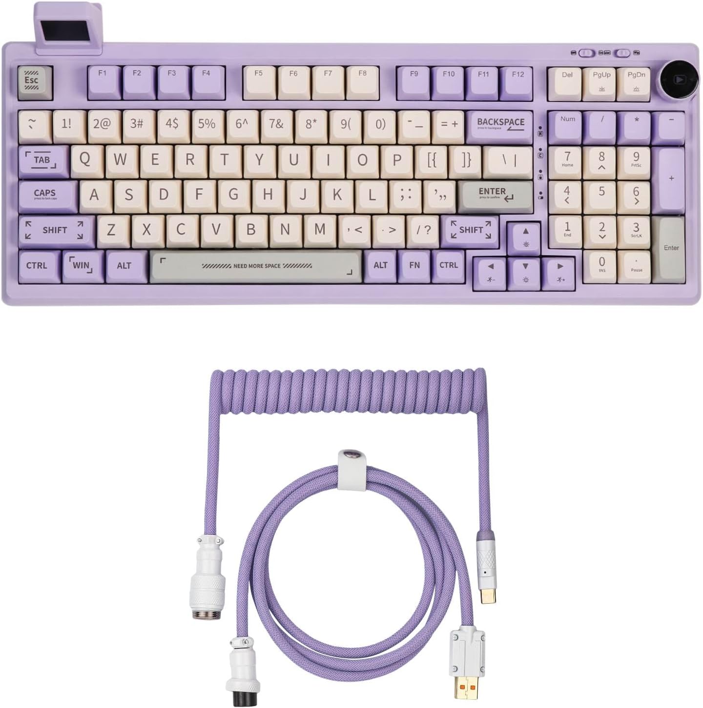 Amazon.com: EPOMAKER RT100 Purple Mechanical Gaming Keyboard with Mix ...