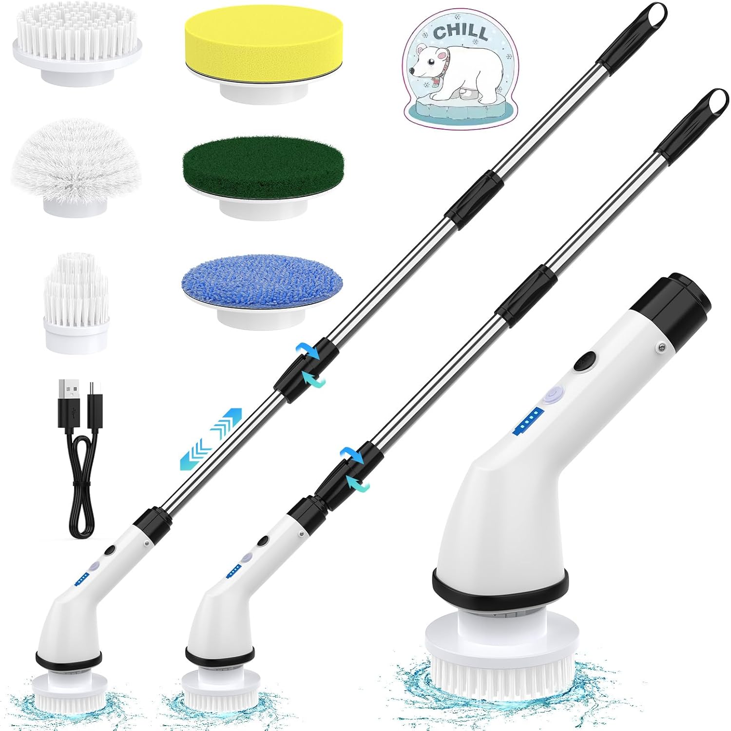Amazon.com: Electric Spin Scrubbers, Cordless Cleaning Brush, Versatile ...