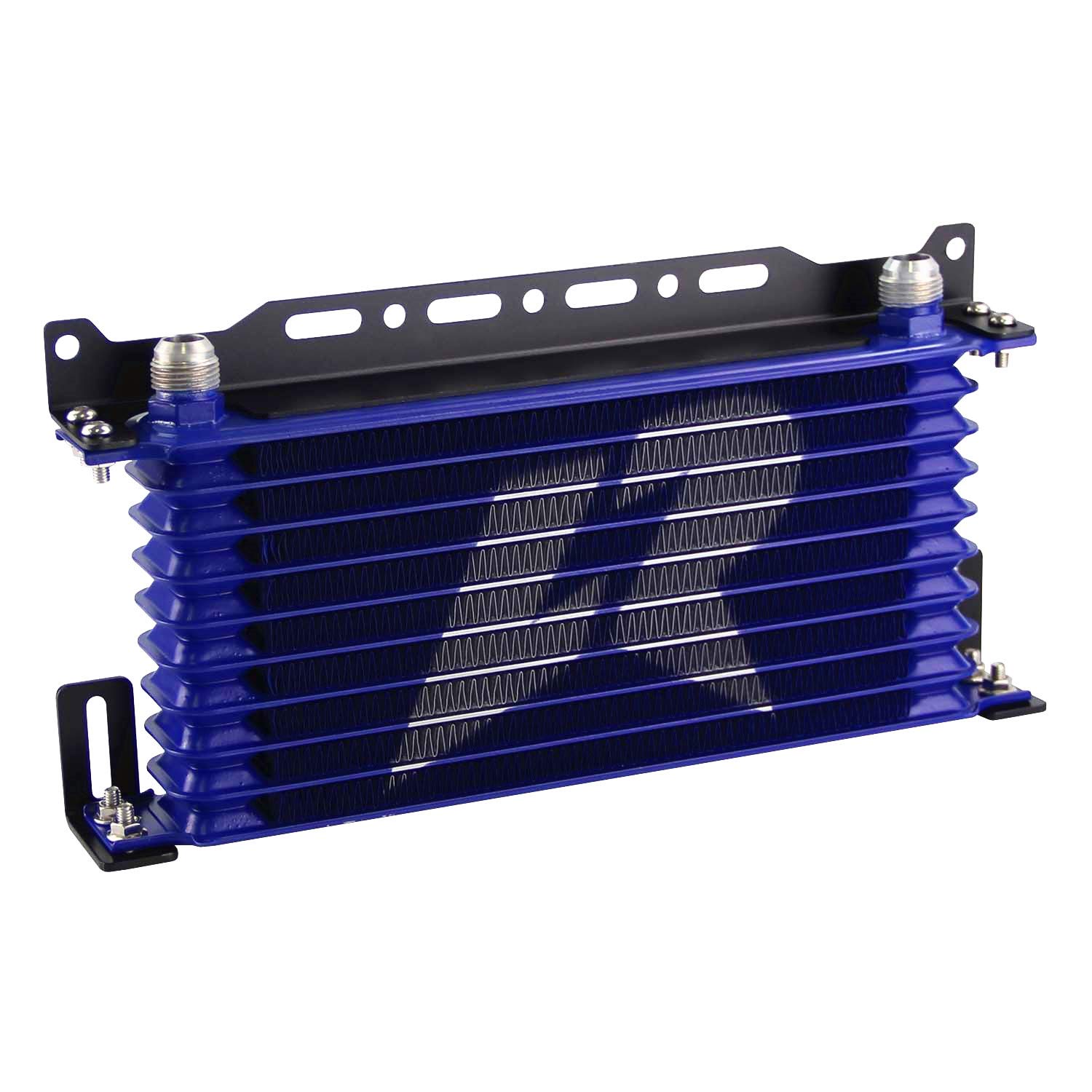 Snapklik.com : Aluminum AN10 10 Row Universal Engine Transmission Cooler