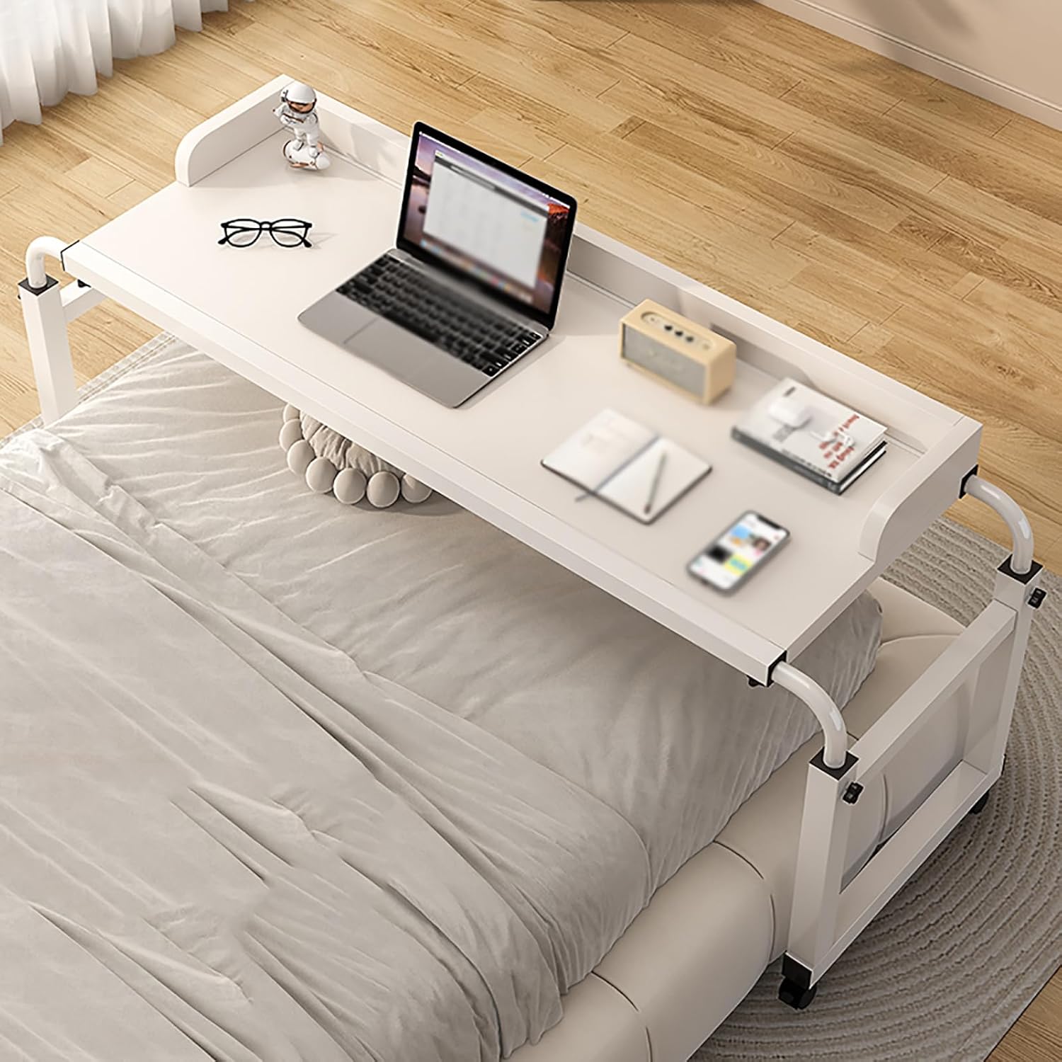 Amazon.com: Over The Bed,Table with Wheels,Over Bed Table,overbed Table ...