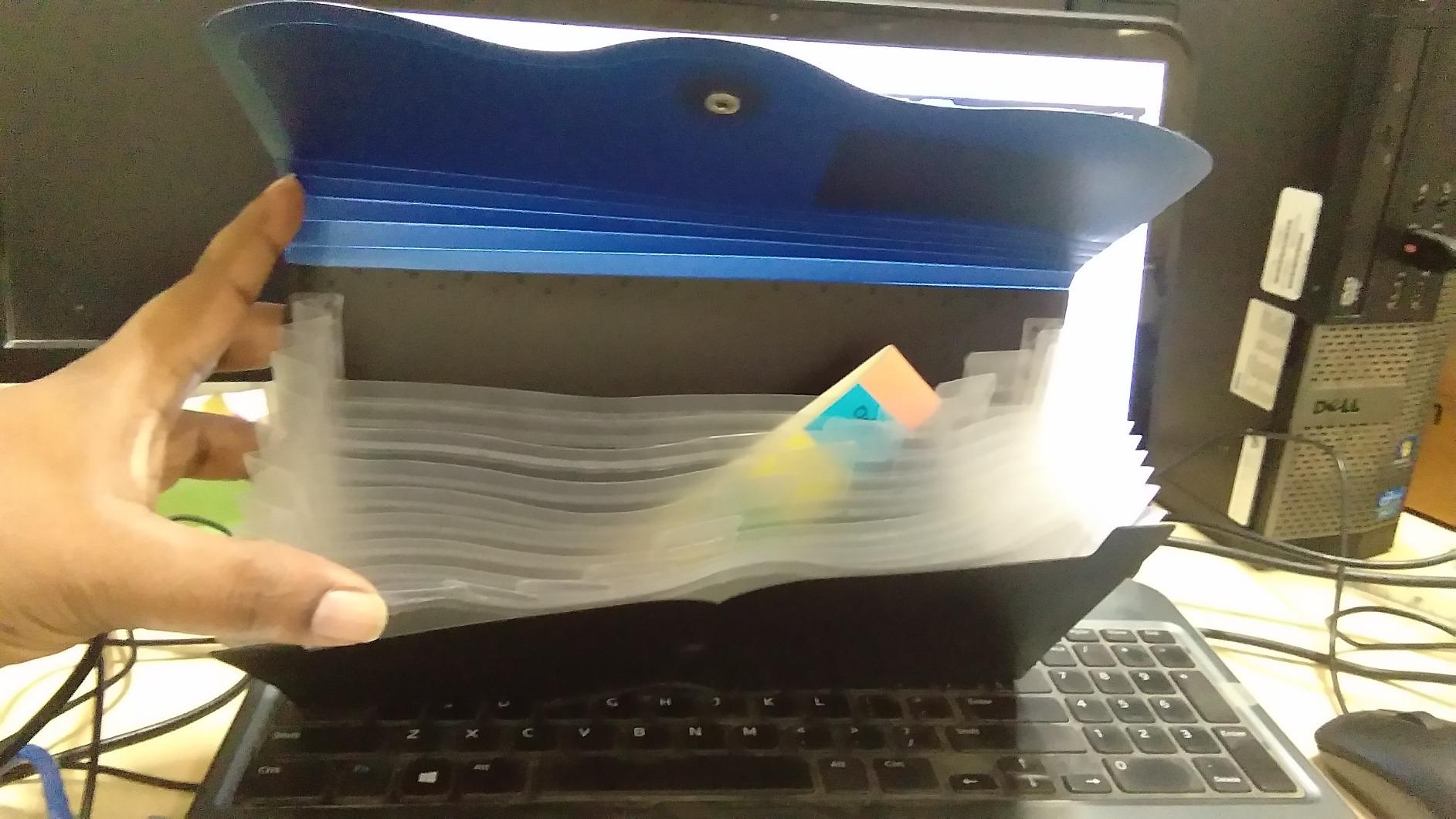 SNDIA Expanding Cheque Book Case, 12-Pocket Travel Pouch Document ...