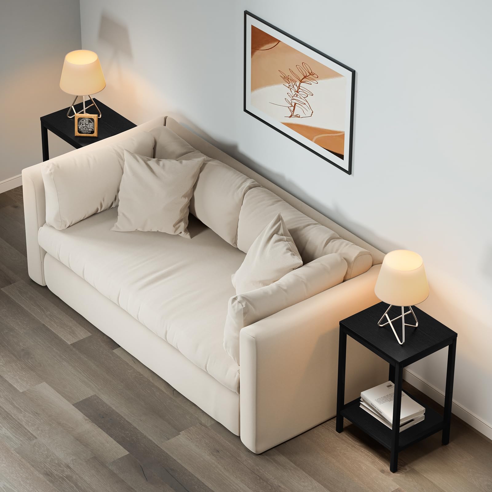 Snapklik.com : SAYGOER Black End Tables Small Side Table