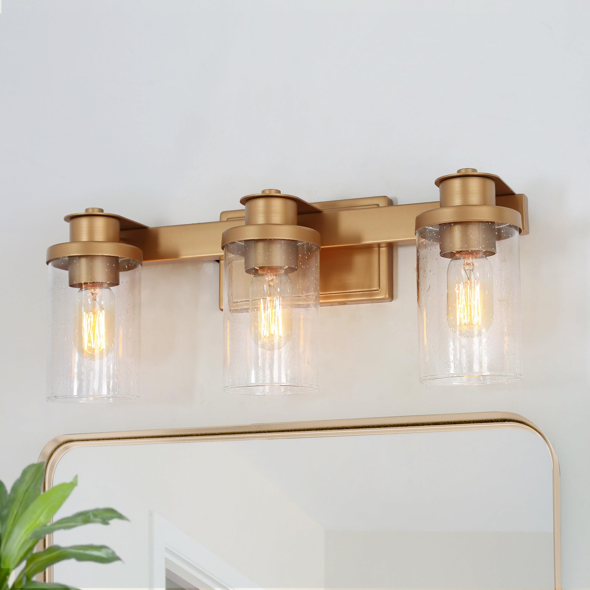 Durent Lighting Modern Bathroom Light Fixture, 3-Light Vanity with ...