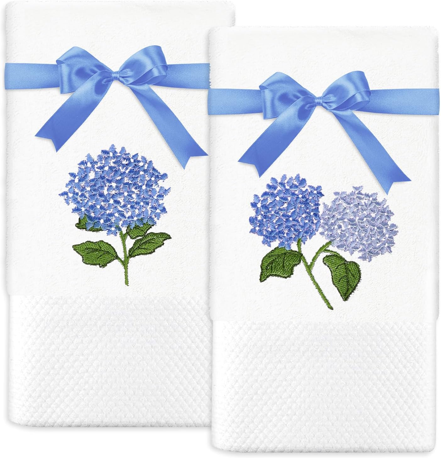 Amazon.com: JarThenaAMCS 2Pcs Blue Hydrangea Hand Towels Farmhouse ...