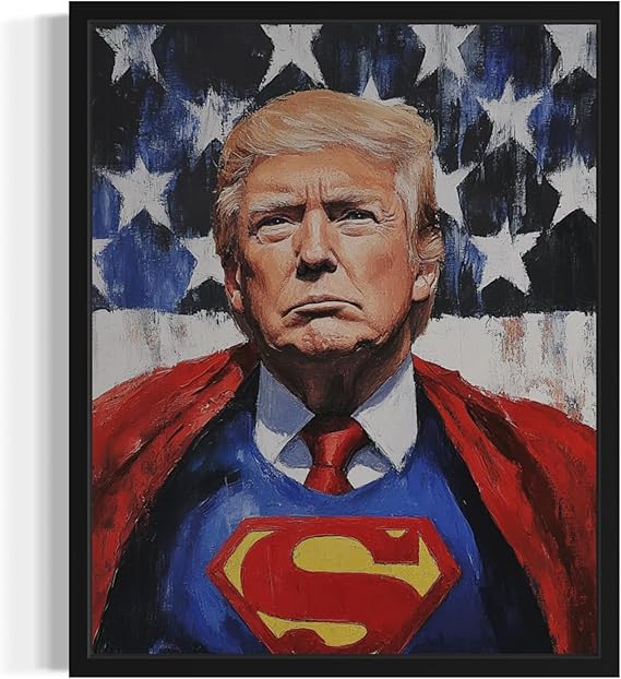 Amazon.com: Donald Trump Superhero President Wall Art Print Poster ...