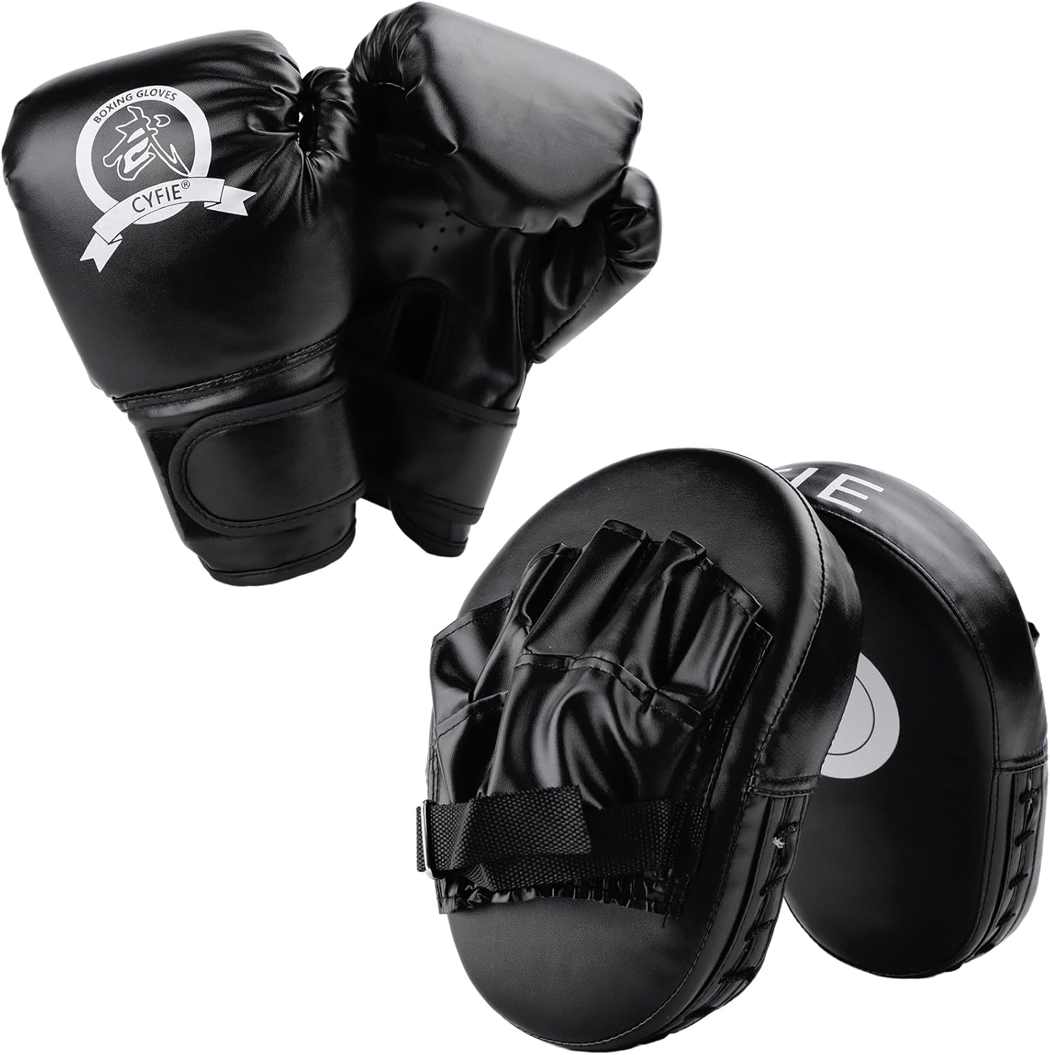 2-in-1 Kickboxing Gloves and Punching Mitts Set for Kids - Sports ...