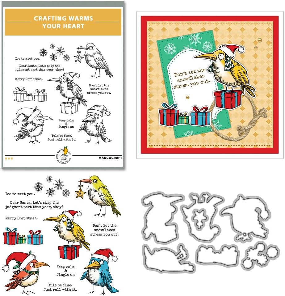 Amazon.com: Christmas Clear Stamp Set Reusable Clear Silicone Stamps ...