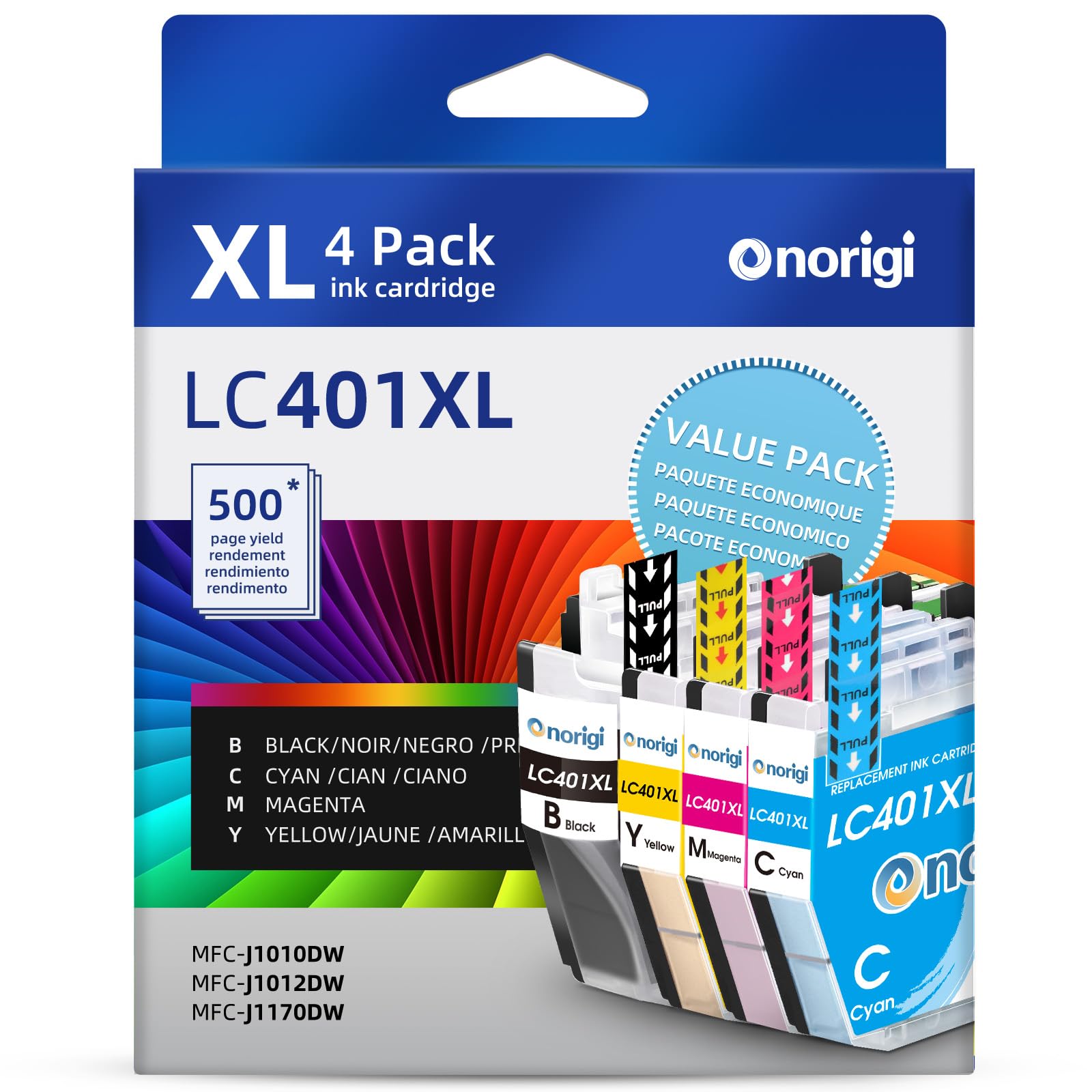 Amazon.com: Onorigi LC401XL Ink Cartridges High Yield Compatible for ...