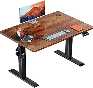 Flamaker Standing Desk 100x60cm Height Adjustable Desk with Splice ...