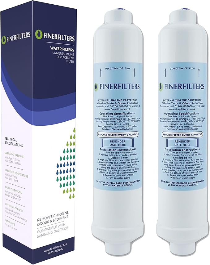 Finerfilters FF-6010PF Fridge Water Filter Compatible with Kenwood ...
