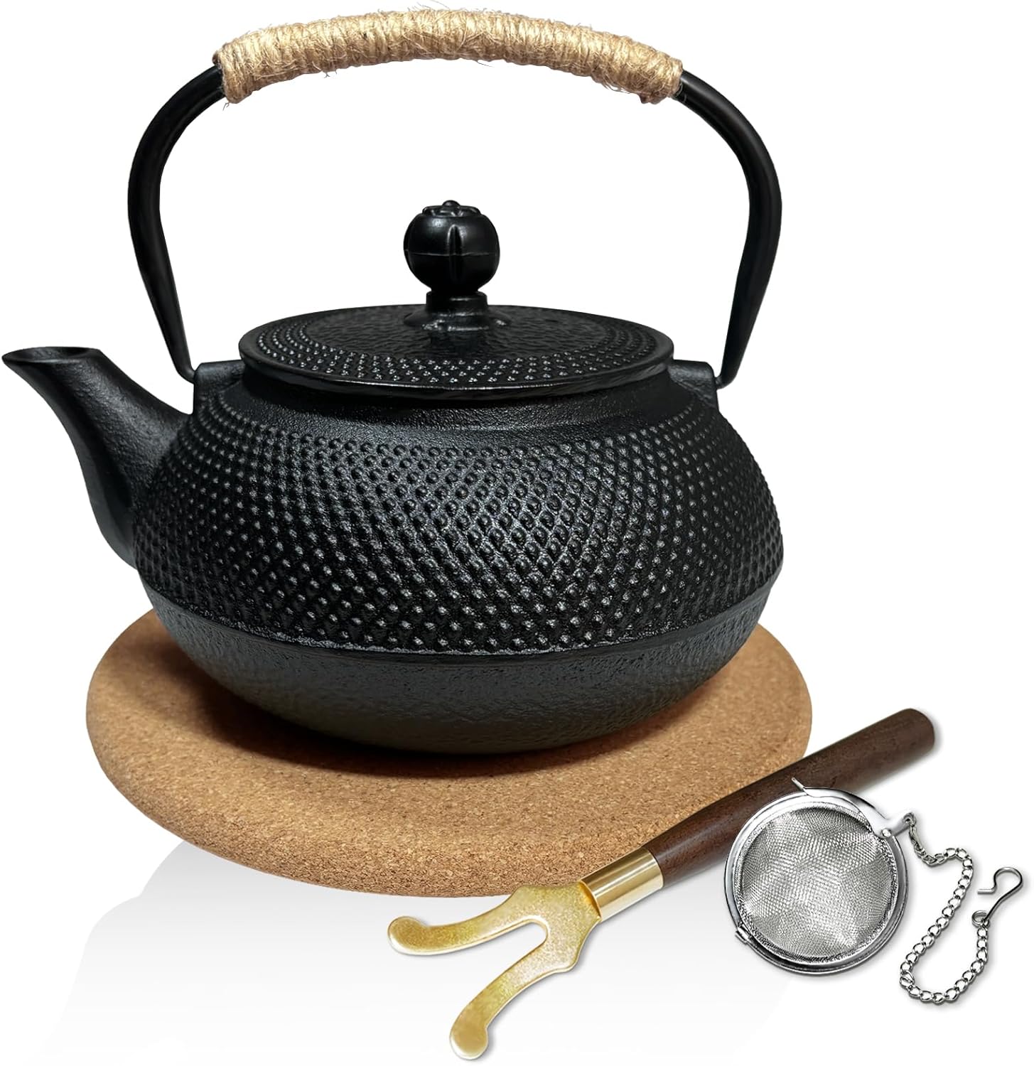 Amazon.com: Japanese Cast Iron Teapot,Cast Iron Tea Kettle Stovetop ...