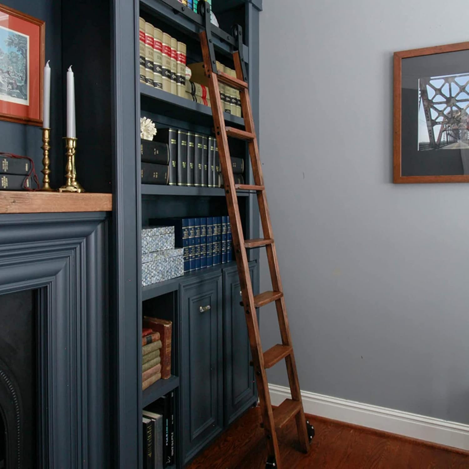 Amazon.com: 3.3ft-20ft Sliding Library Ladder Hardware kit , Rolling ...