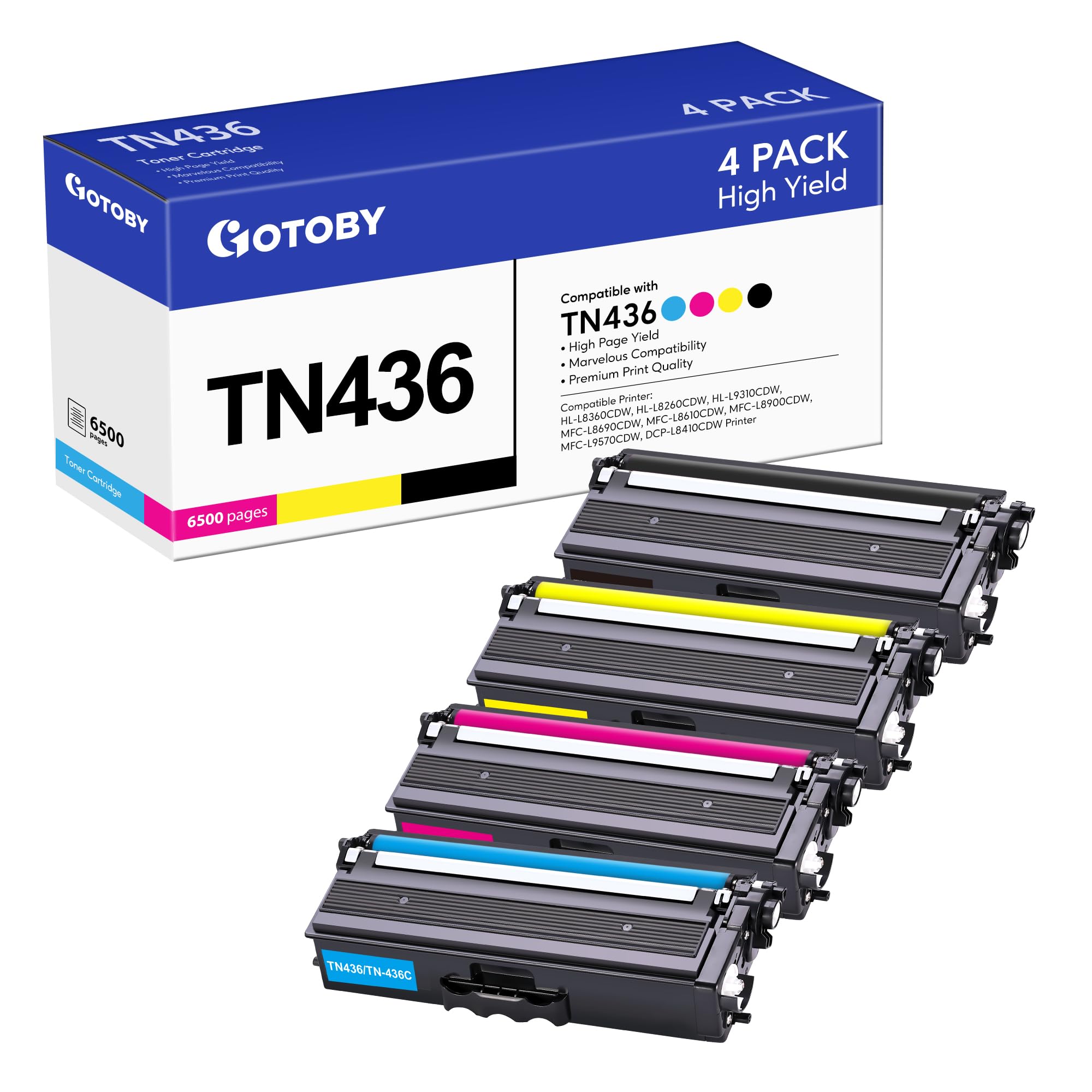 TN436 Toner Cartridge High Yield Replacement Compatible for Brother TN ...