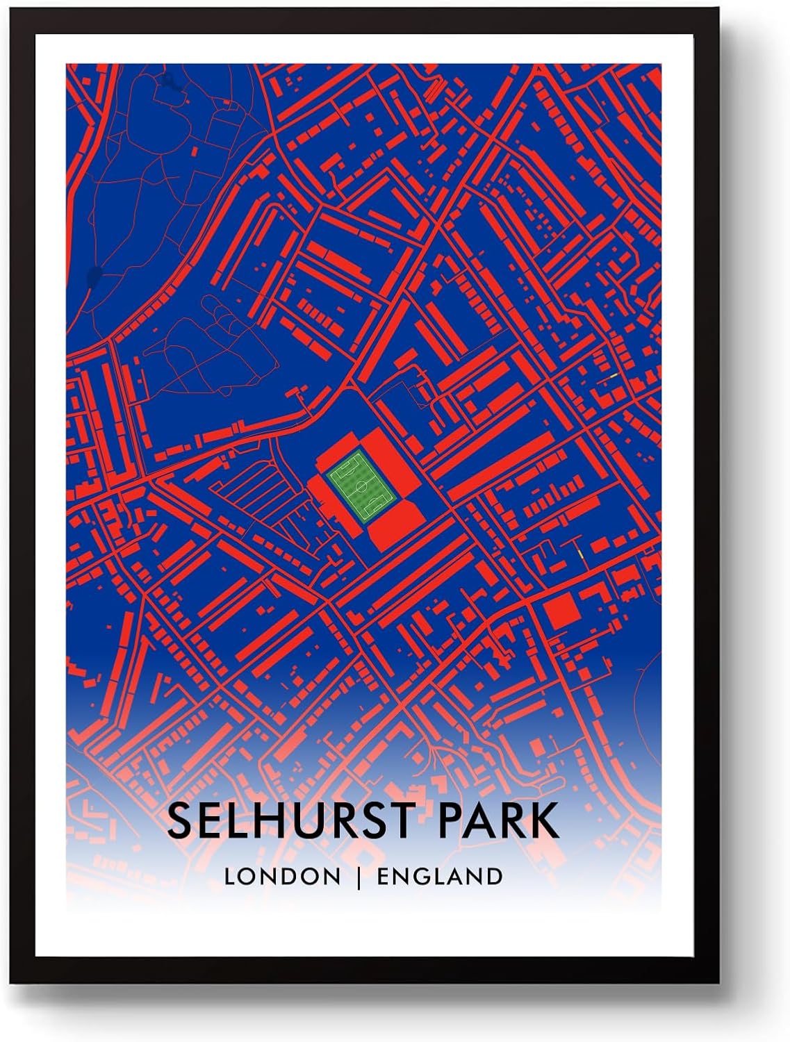 GroundDesigns CRYSTAL PALACE Football Gift SELHURST PARK Stadium Map ...