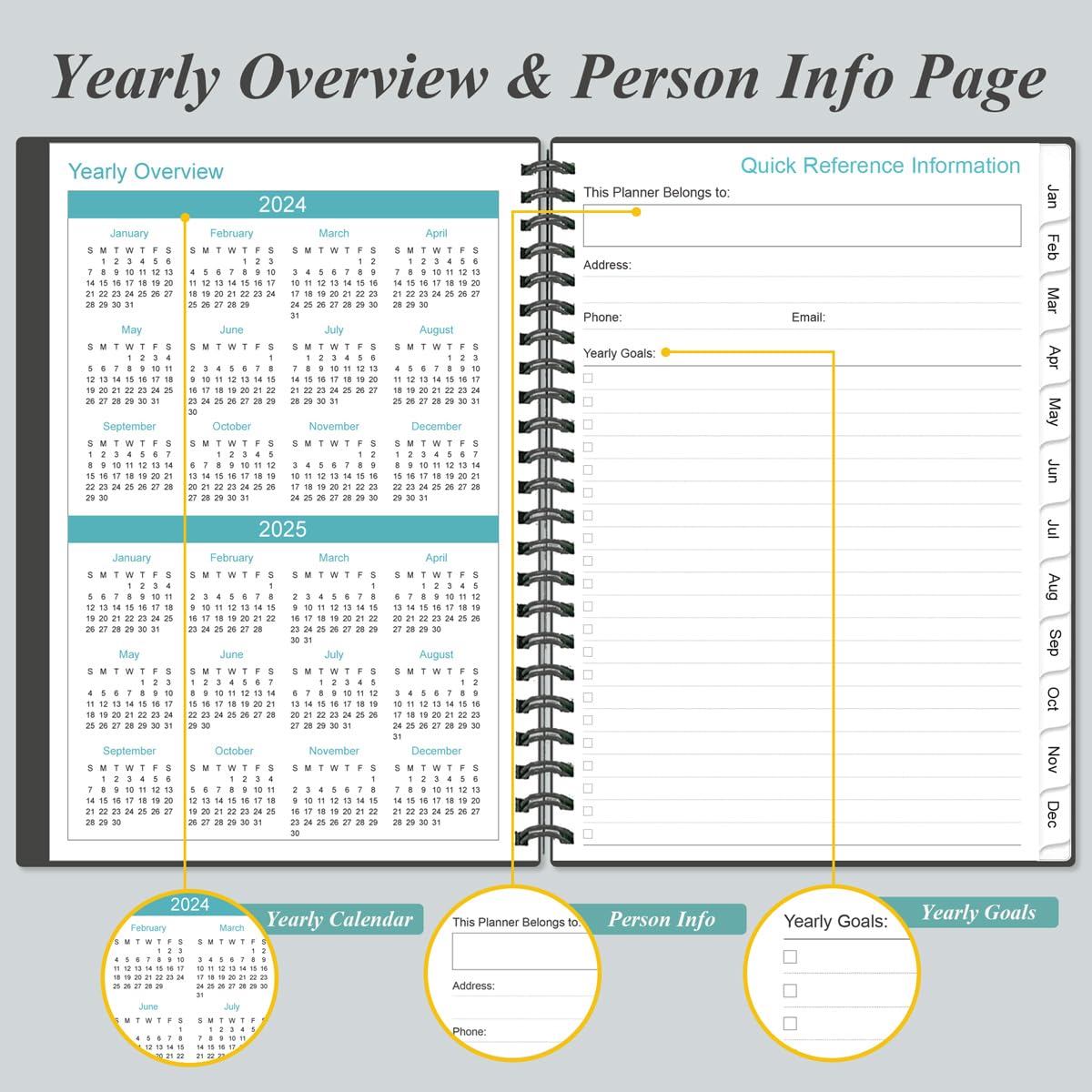 Snapklik.com : 2024 Daily & Monthly Planner, One Page Per Day, Daily ...