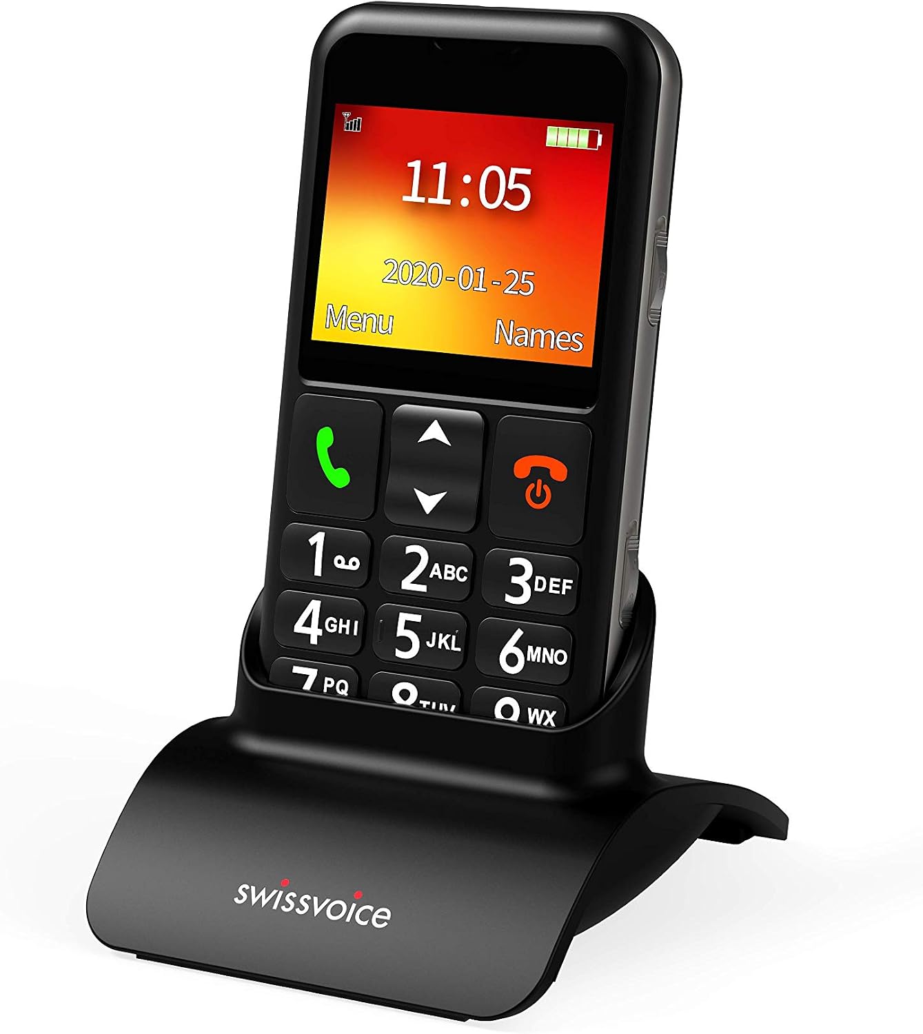 swissvoice B24 Noir Téléphone Mobile Facile à Utiliser avec Touche SOS ...