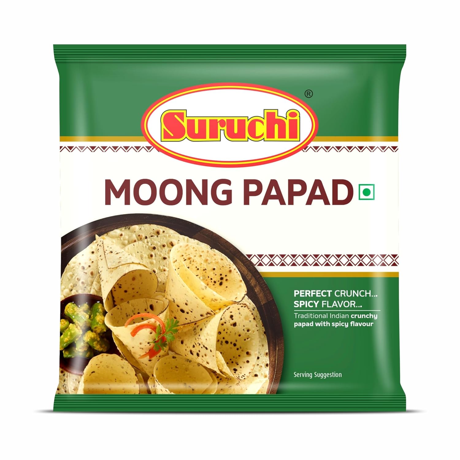 Suruchi Moong Papad - 1kg | Moong Dal Papad | Crisp & Crunchy Spicy ...