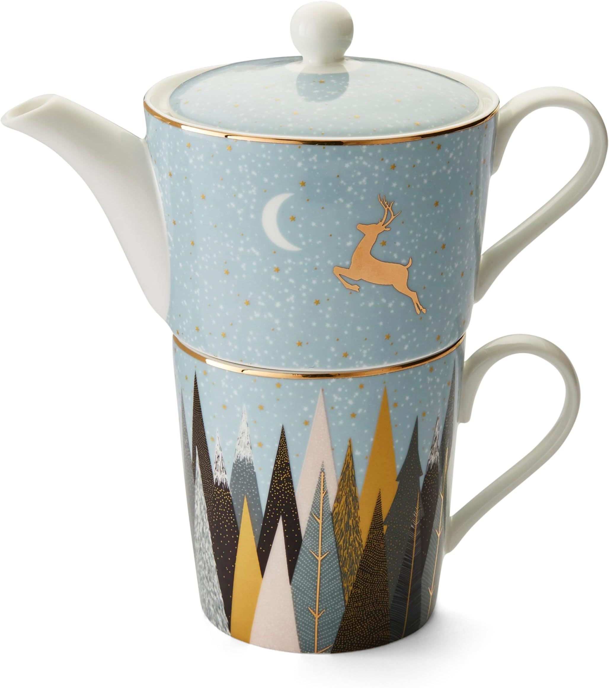 Amazon.com | Portmeirion Sara Miller London Tea for One | 12 Oz Frosted ...