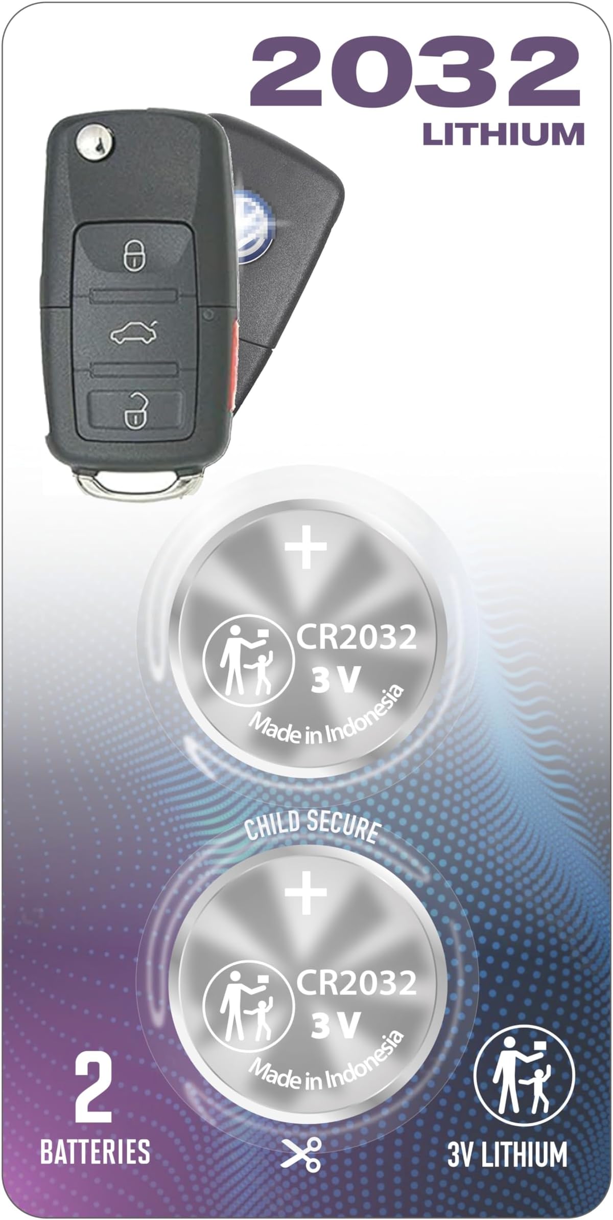 Amazon.com: ZIWLU 2Pack CR2032 Remote Key Fob Battery for Flip Key ...
