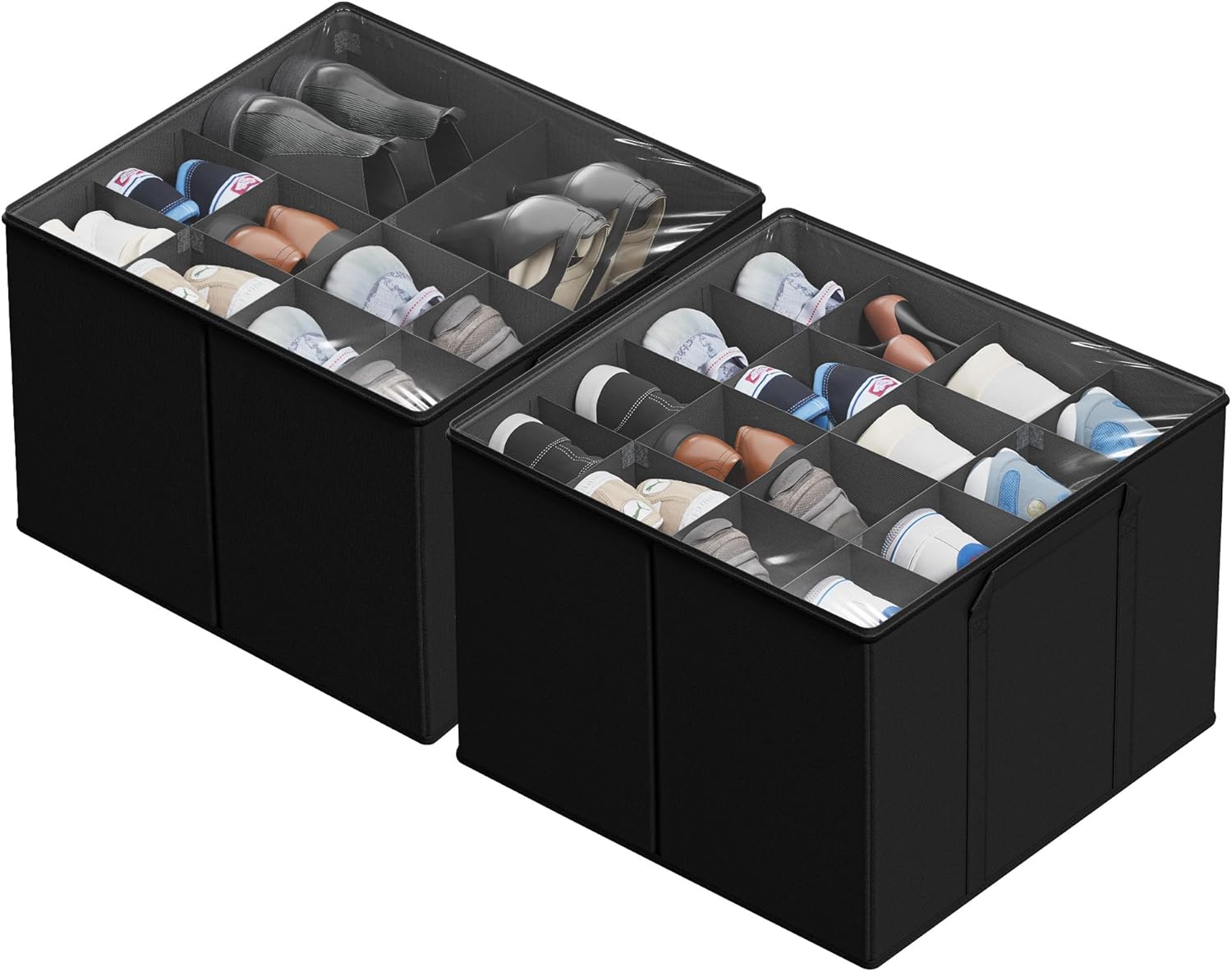 Amazon.com: SUOCO 2 Pack Shoe Organizer for Closet, Fits up to 32 Pairs ...