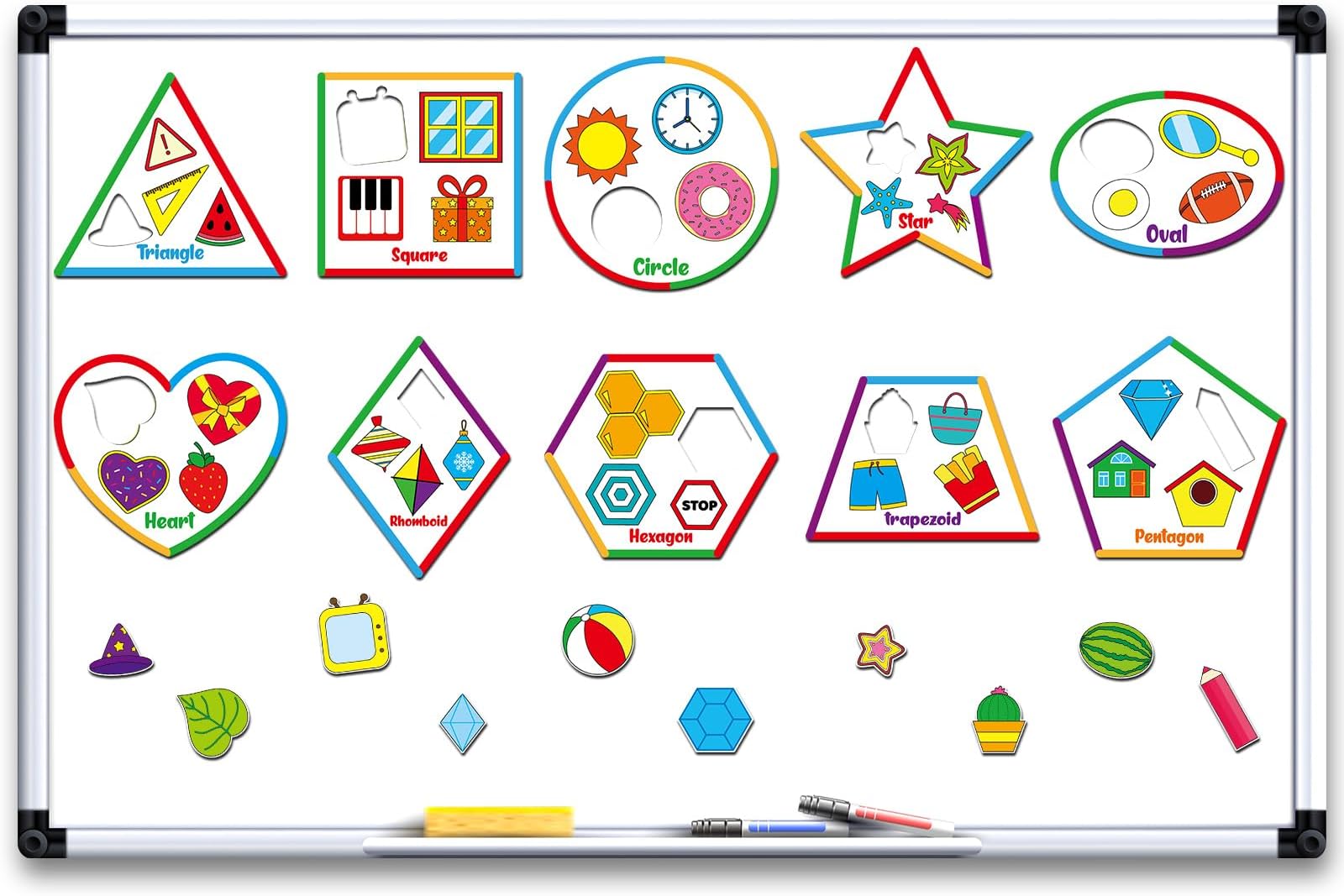 Amazon.com: 10 Packs Toddlers Magnetic Sorting Set Shape Recognition ...