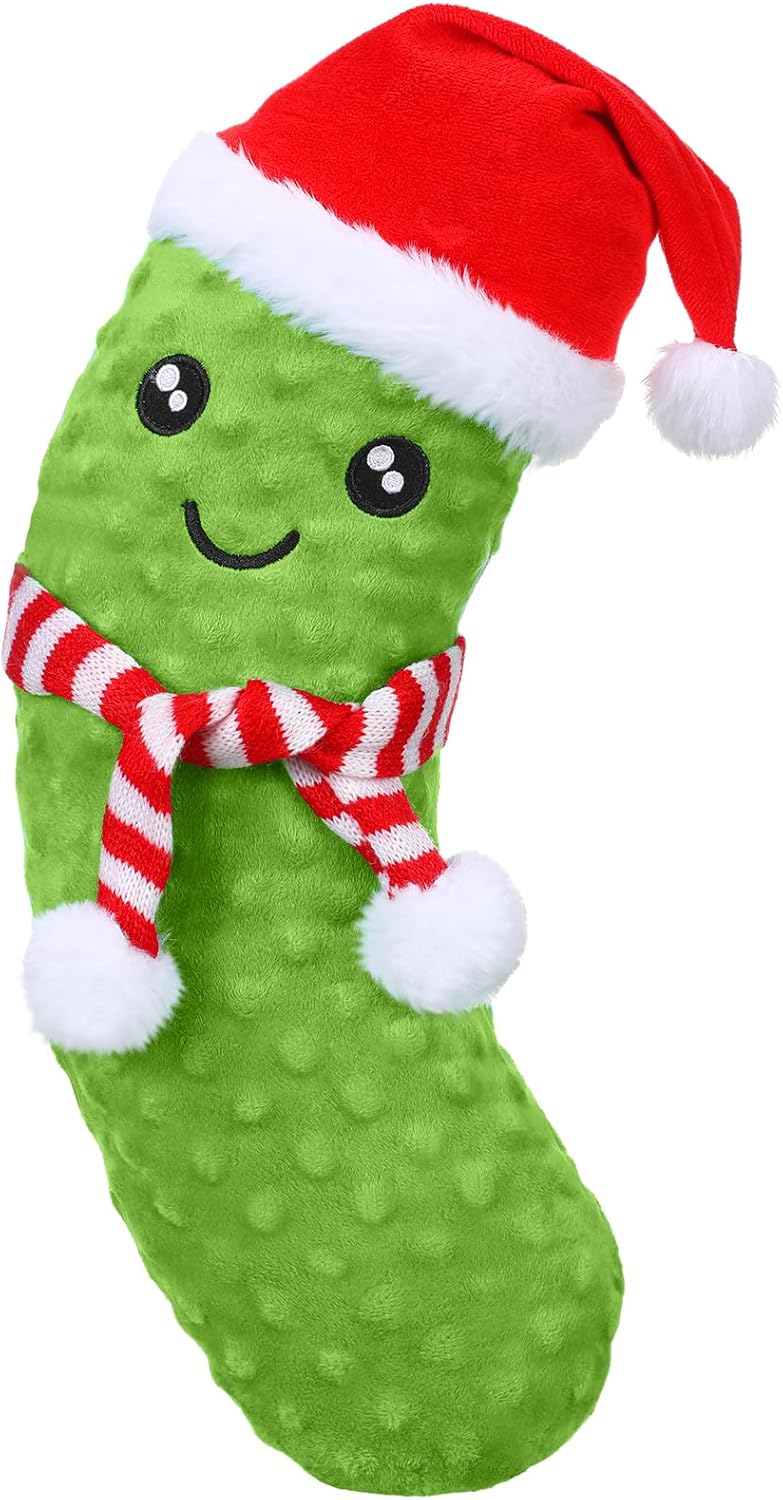 Amazon.com: Beeveer Christmas Pickle Pillow Plush Stuffed Pickle Lover ...