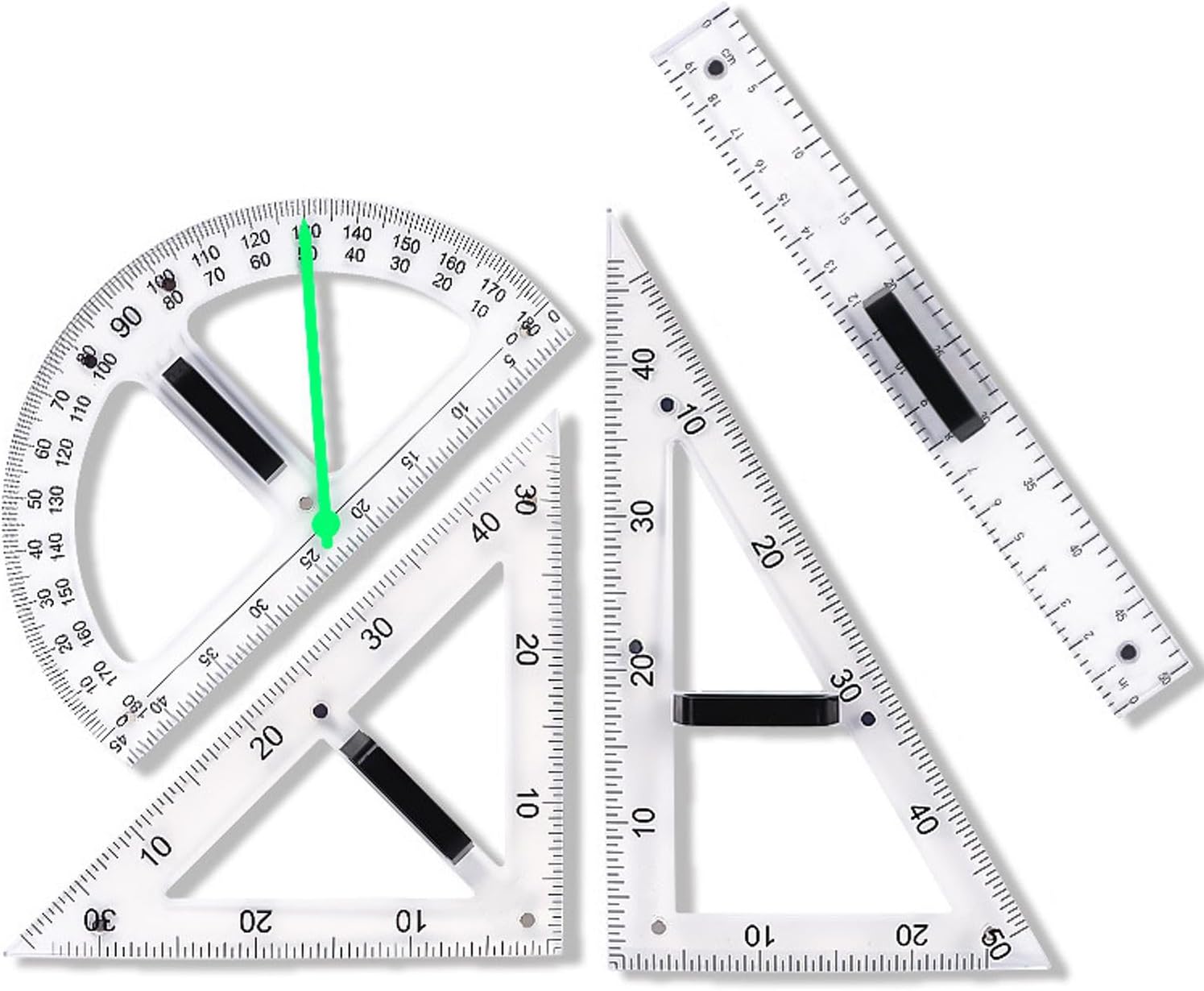 Amazon.com : Magnetic Geometry Tool, Protractor, Triangle Rulers Easy ...