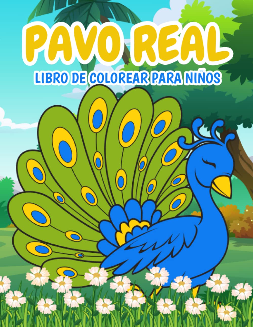 Pavo Real Libro De Colorear Para Ninos Divertidas Y Faciles ...