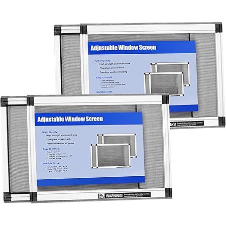 Fenestrelle Expandable Window Screen, 2 Way Adjustable, Horizontal (10 ...