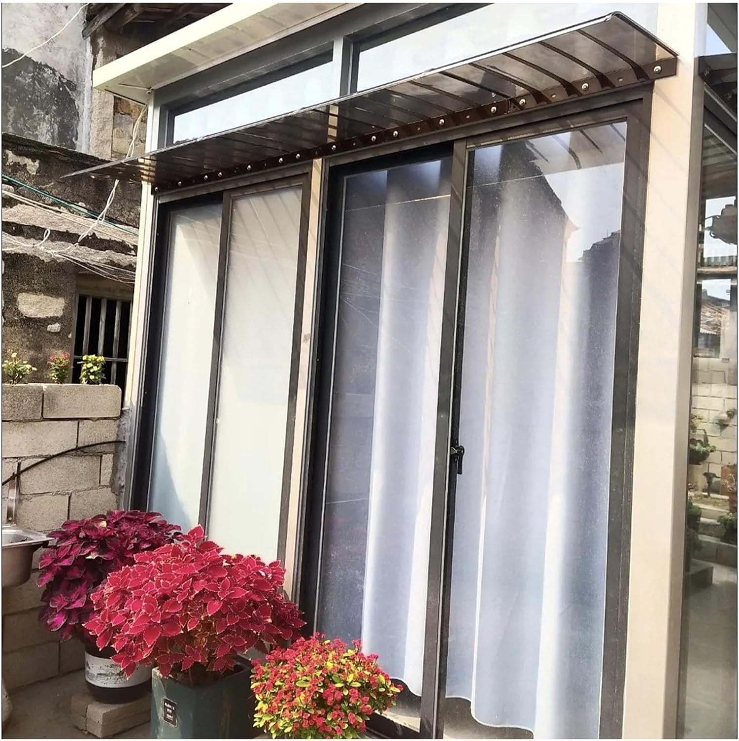 Amazon.com: Window Door Awning Front Door Canopy Window Rain Shelter ...