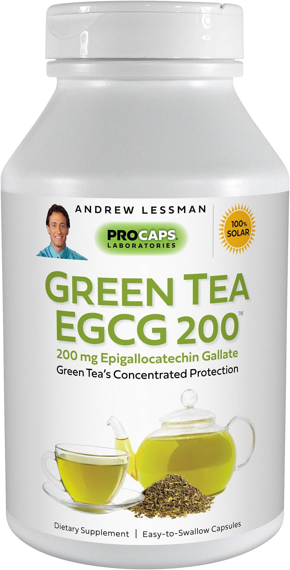 Amazon.com: ANDREW LESSMAN Green Tea EGCG 200mg - 180 Capsules - 200 mg ...