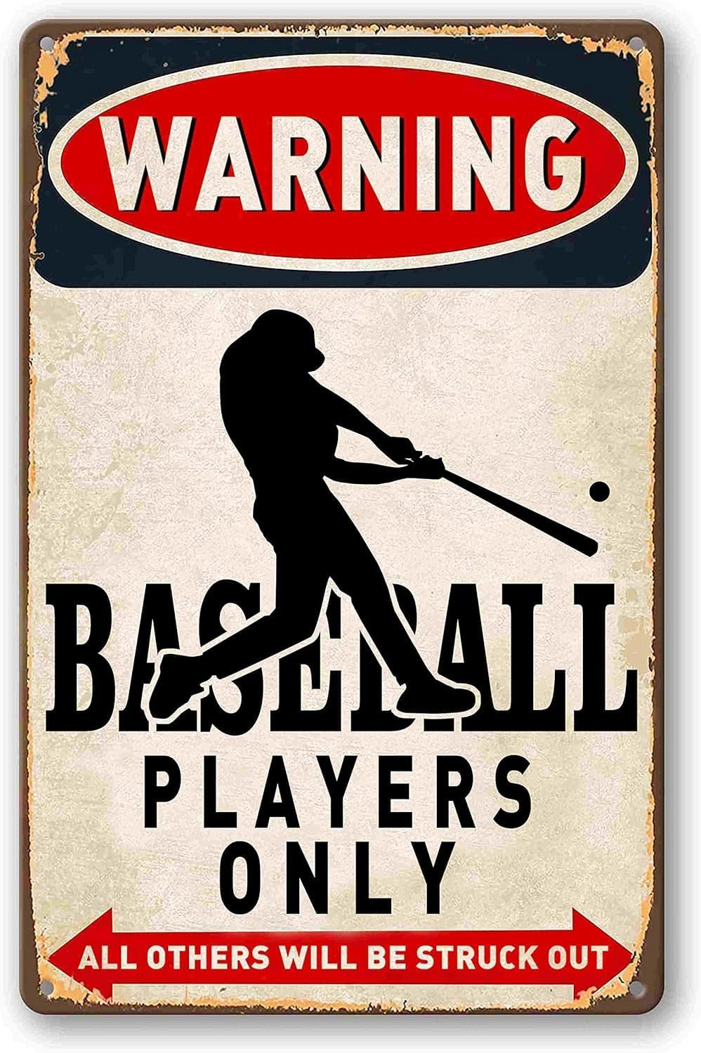 Amazon.com: Baseball Vintage Metal Signs, Tin Signs - Nostalgic Vintage ...