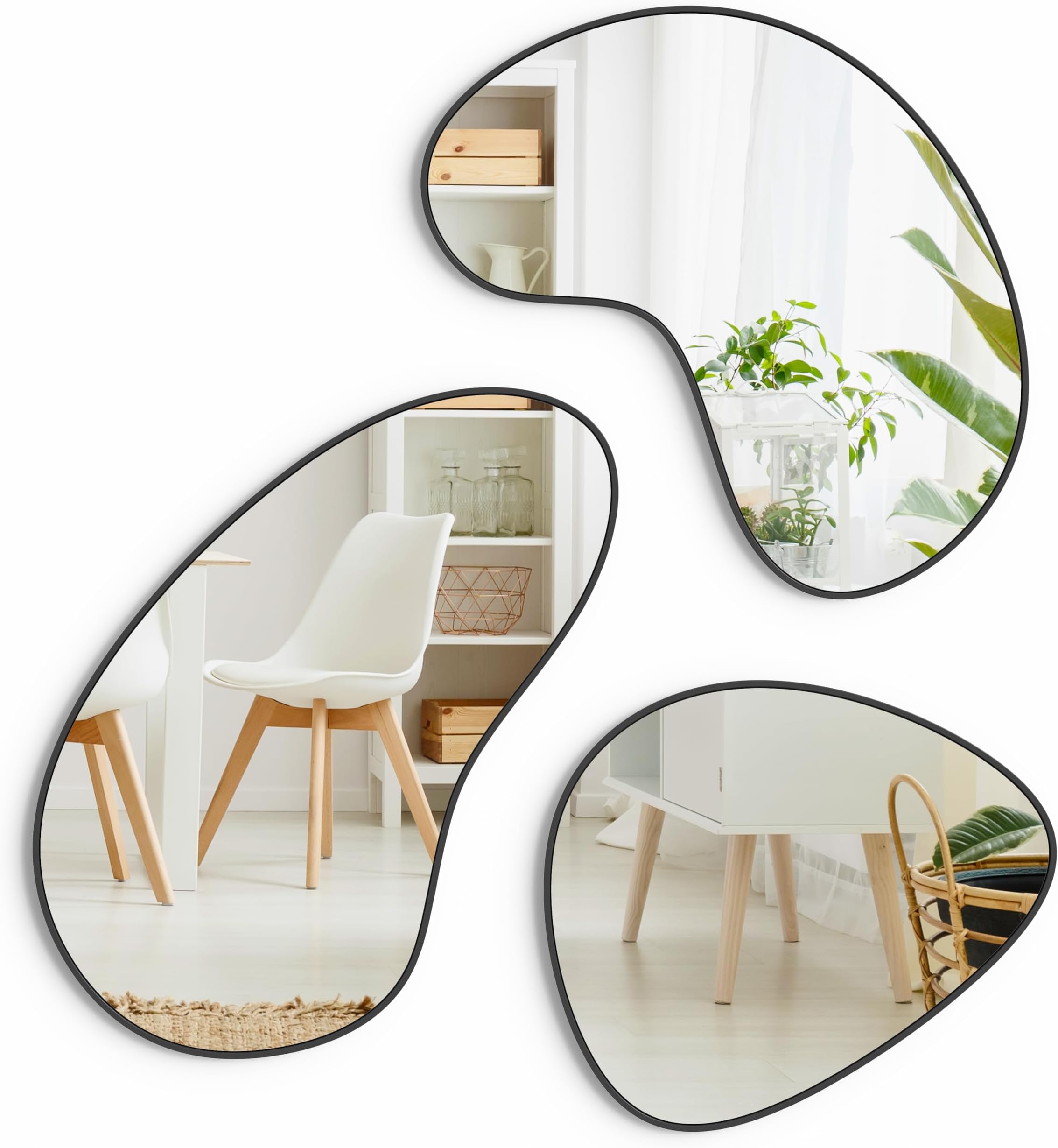 Amazon.com: Barnyard Designs Set of 3 Irregular Wall Mirrors ...