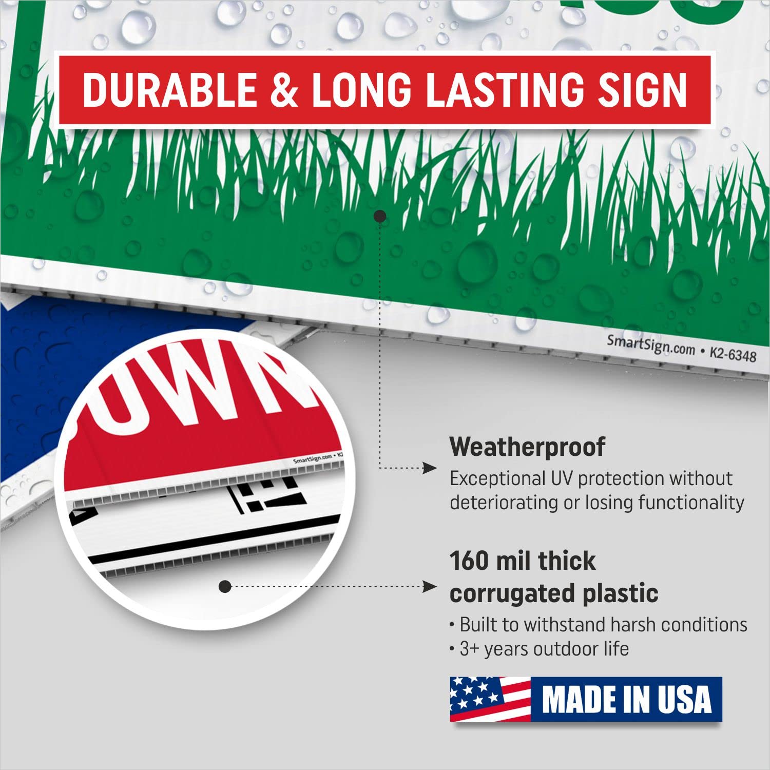 Stay Off Grass Signs For Yard 2PC Stay Off Grass Signs With Metal ...