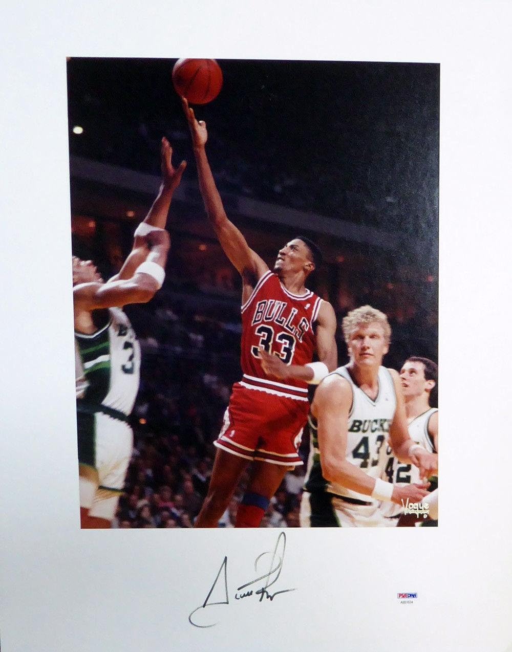 Scottie Pippen Signed Picture - 16x20 Matted #AB51634 - PSA/DNA ...