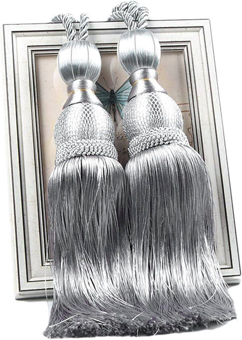 YUANCOX 2PCS Curtain Clips Rope Tie Band,Curtain Tie Rope Straps Long ...