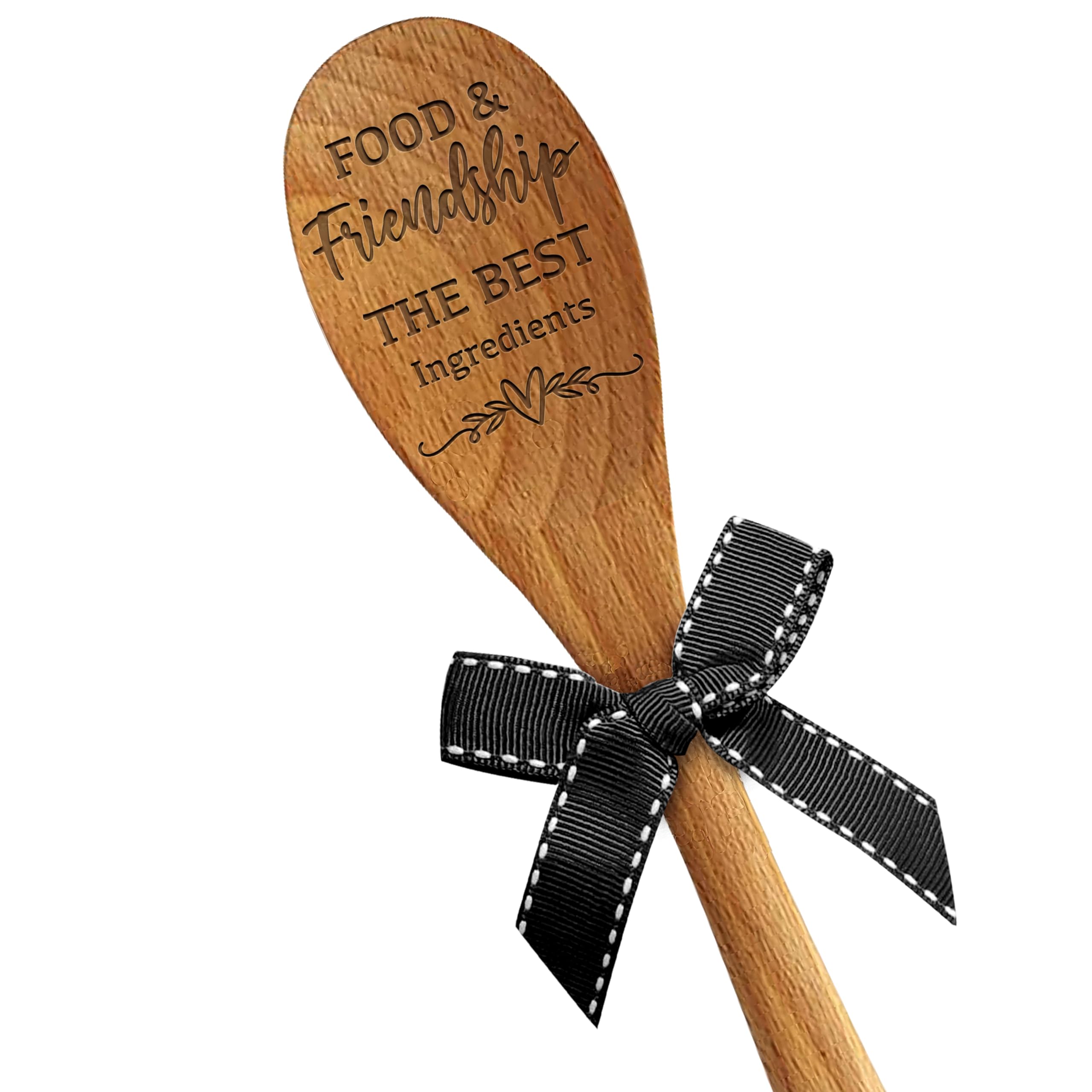 Amazon.com: LRUIOMVE Food & Friendship Wooden Spoon - Ideal for Soup ...