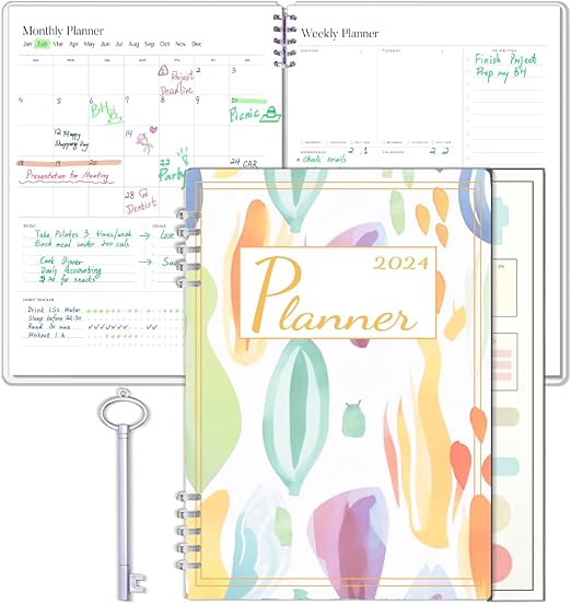 Amazon.com : 2024 Planner — ZWITA 2024 Weekly Planner Spiral Bound, 8.5 ...