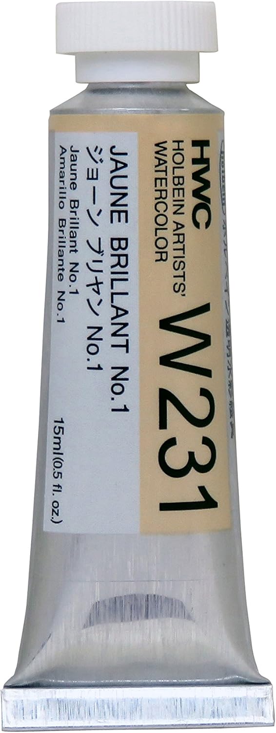 Amazon.co.jp: Holbein W231 Transparent Watercolor Paint, Jaune ...